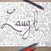 Laugh Coloring Page Book Kids Adults Page Instant Download Colouring ...