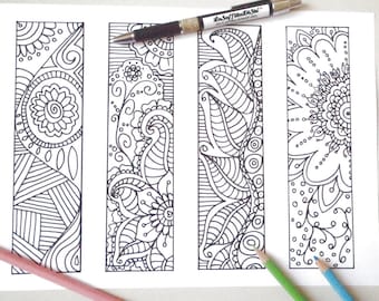 segnalibri da colorare doodle da stampare colorare e regalare