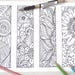 Bookmark Doodle Henna Coloring Tattoo Page Markers Printable - Etsy