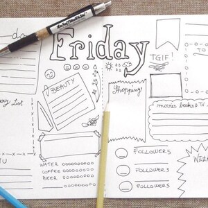 7 Days Journal Printable Starter Kit Daily Planner - Etsy