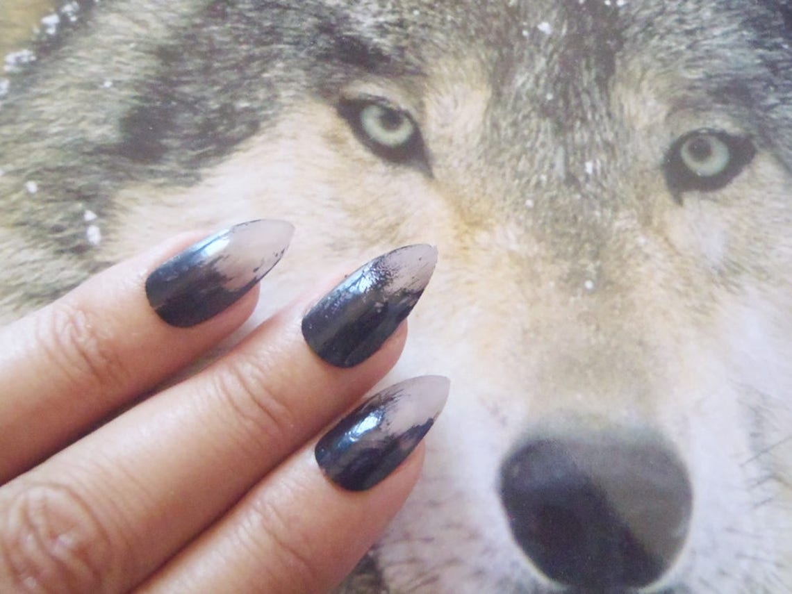 Werewolf Nails Halloween Witch Zombie - Etsy UK