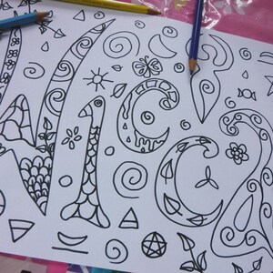 Wicca Coloring Book Adult Wiccan Whimsical - Etsy
