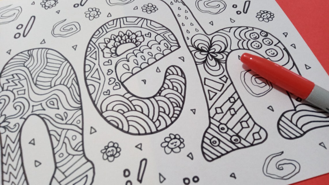 Meh Coloring Book Page Colouring Image Funny Cool Doodle | Etsy
