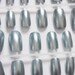 Blue Silver Fake Nails False Nail Art Metallized - Etsy