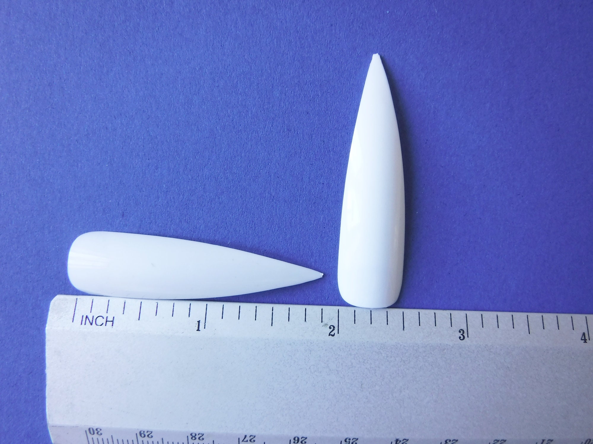 Shattered glass fake nails opal stiletto false nails | Etsy