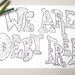 We Are Debt Free Coloring Colouring Book Page Instant Download End of ...
