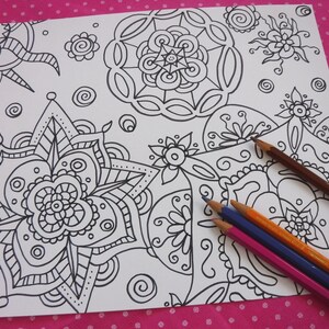 Mandala Coloring Book Page Art Therapy Adults Zen Instant Download ...