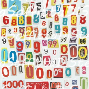 Numbers Magazine Letters Instant Download Stickers Planner Ransom Note ...