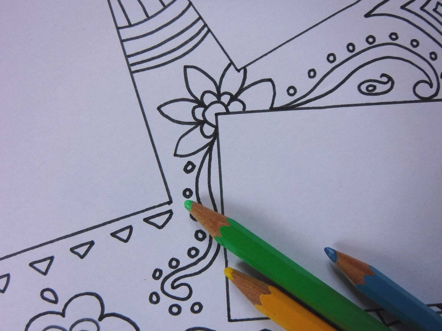 Coloring Picture Frames Photo Printable - Etsy