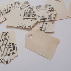 Sheet Music Gift Tag Vintage Musical Notes Gift Label Card - Etsy