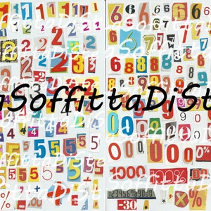 Numbers Magazine Letters Instant Download Stickers Planner Ransom Note ...