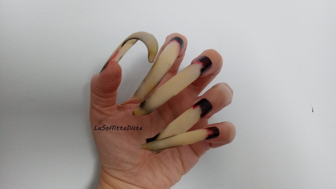 Horror Fake Nails Monster Witch Werewolf Zombie Halloween Costume ...