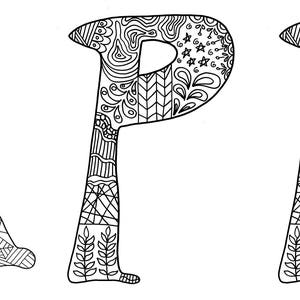 Happy Birthday Instant DOWNLOAD Coloring Letters Colouring Kids Adult ...