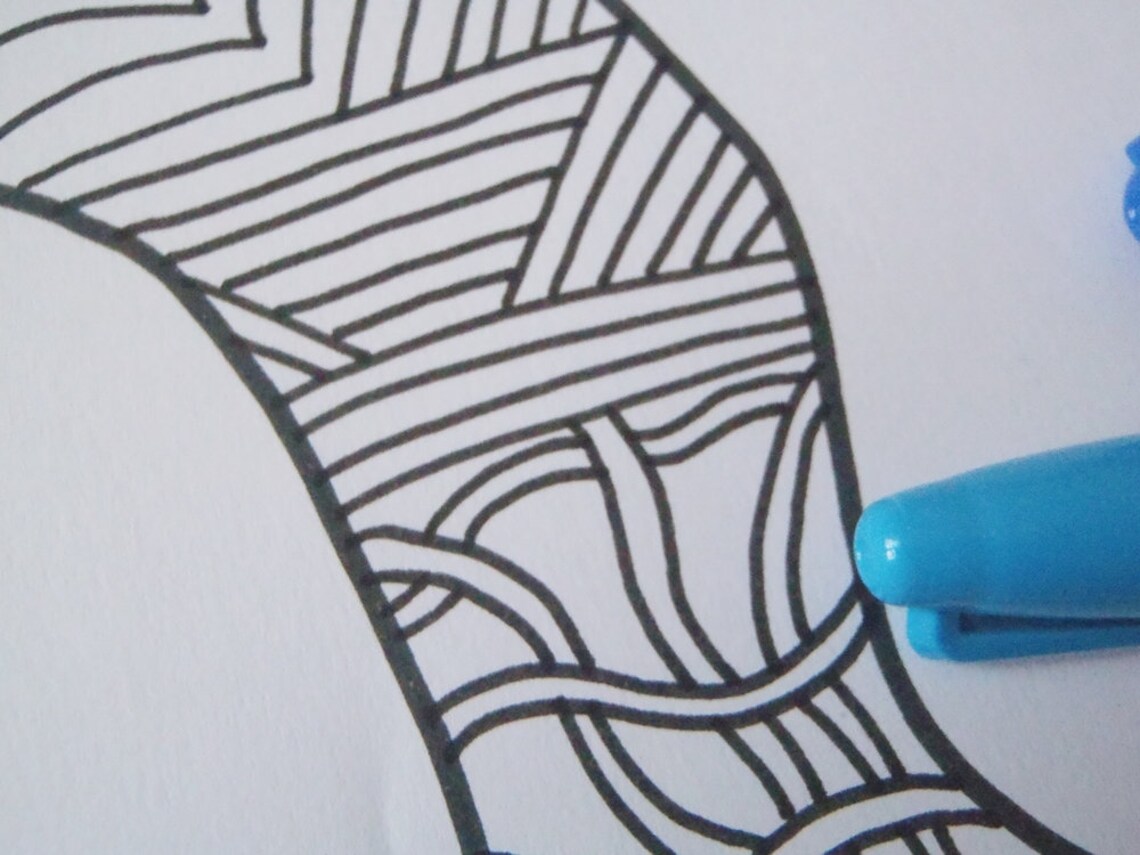 R Letter Colouring Alphabet Zentangle Kids Doodle Zen Adult - Etsy