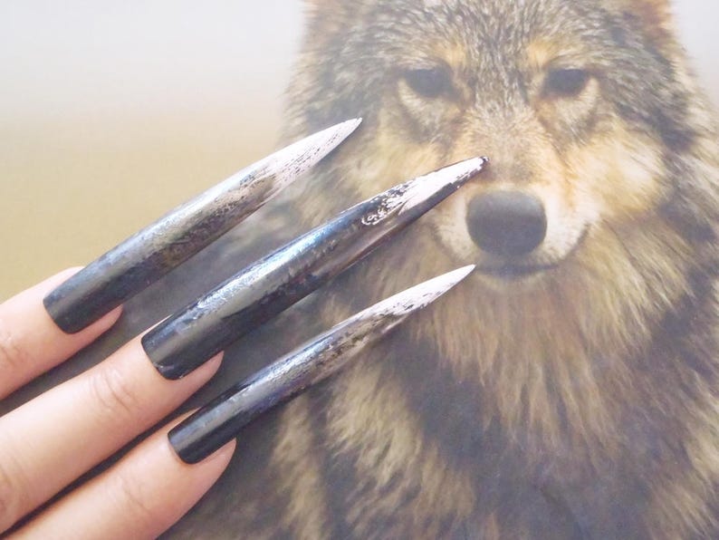 Nails halloween werewolf witch zombie wolf | Etsy