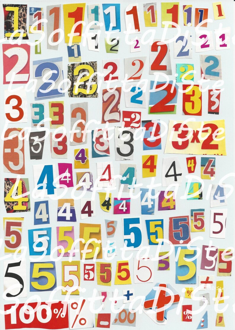 Numbers magazine letters instant download stickers planner | Etsy