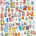 Numbers Magazine Letters Instant Download Stickers Planner - Etsy