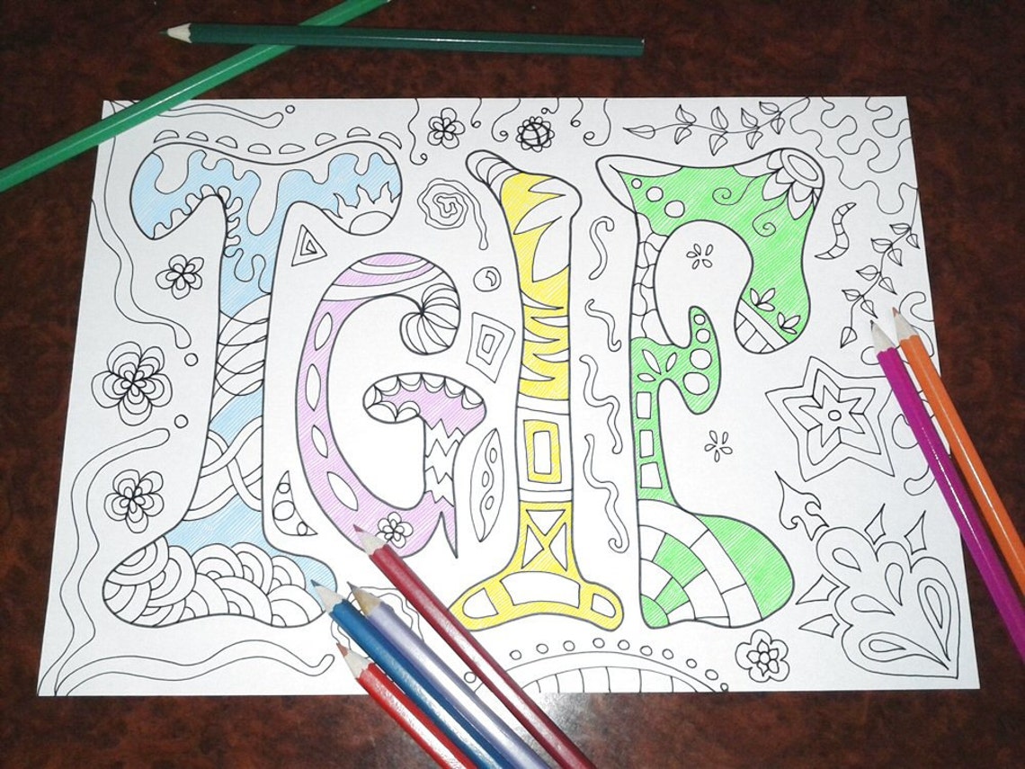 Colorare tgif adulti bambini venerdi disegno zen pagina - Etsy Italia