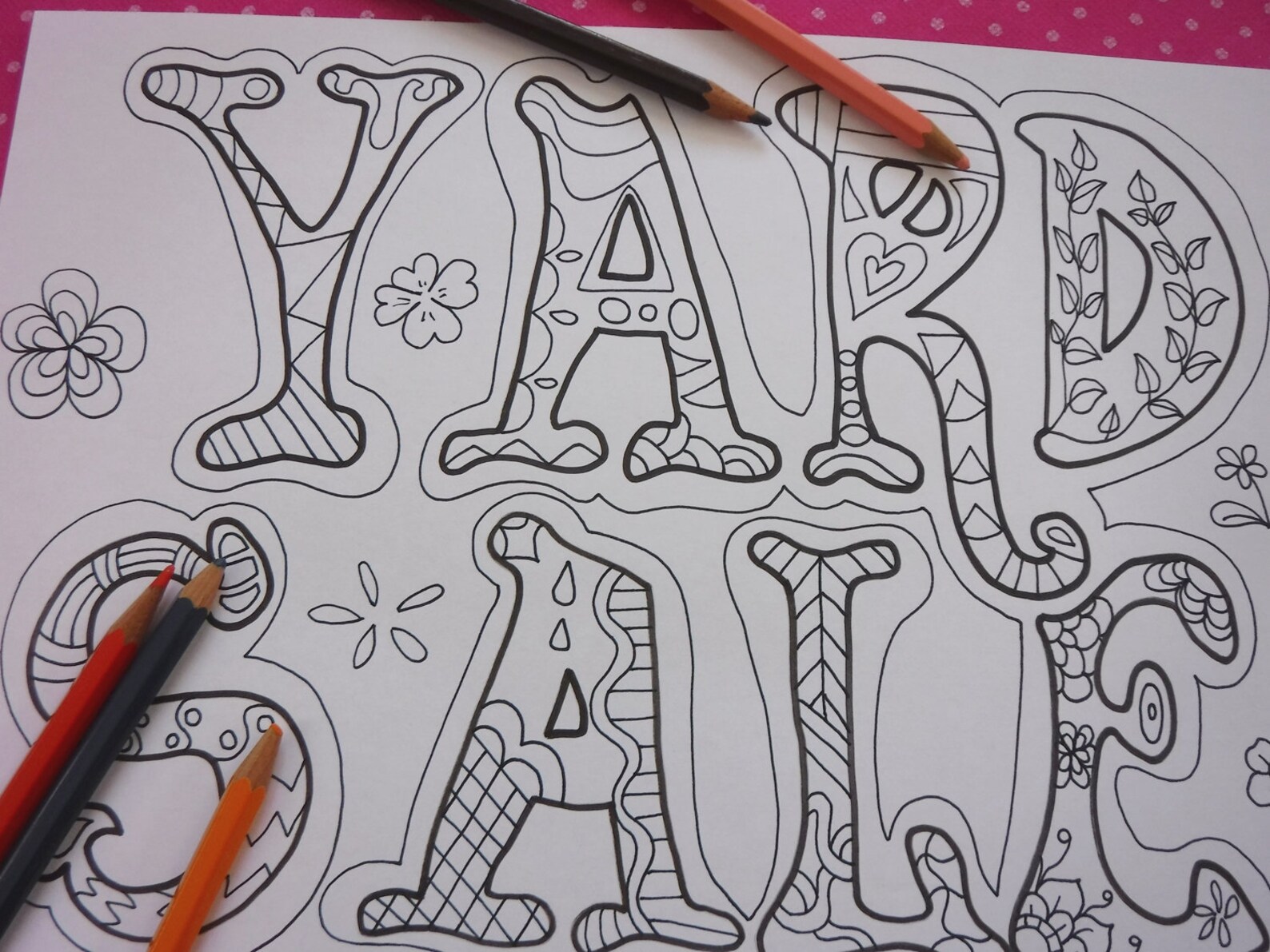 Yard sale sign adult coloring garage sale moving sale board | Etsy