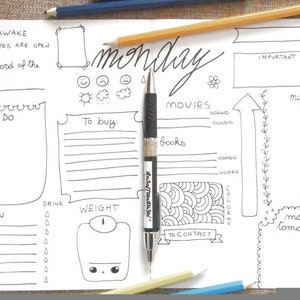 7 Days Journal Printable Starter Kit Daily Planner - Etsy