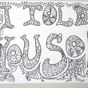 Instant DOWNLOAD I Told You so Coloring Book Page Colouring Image Funny ...