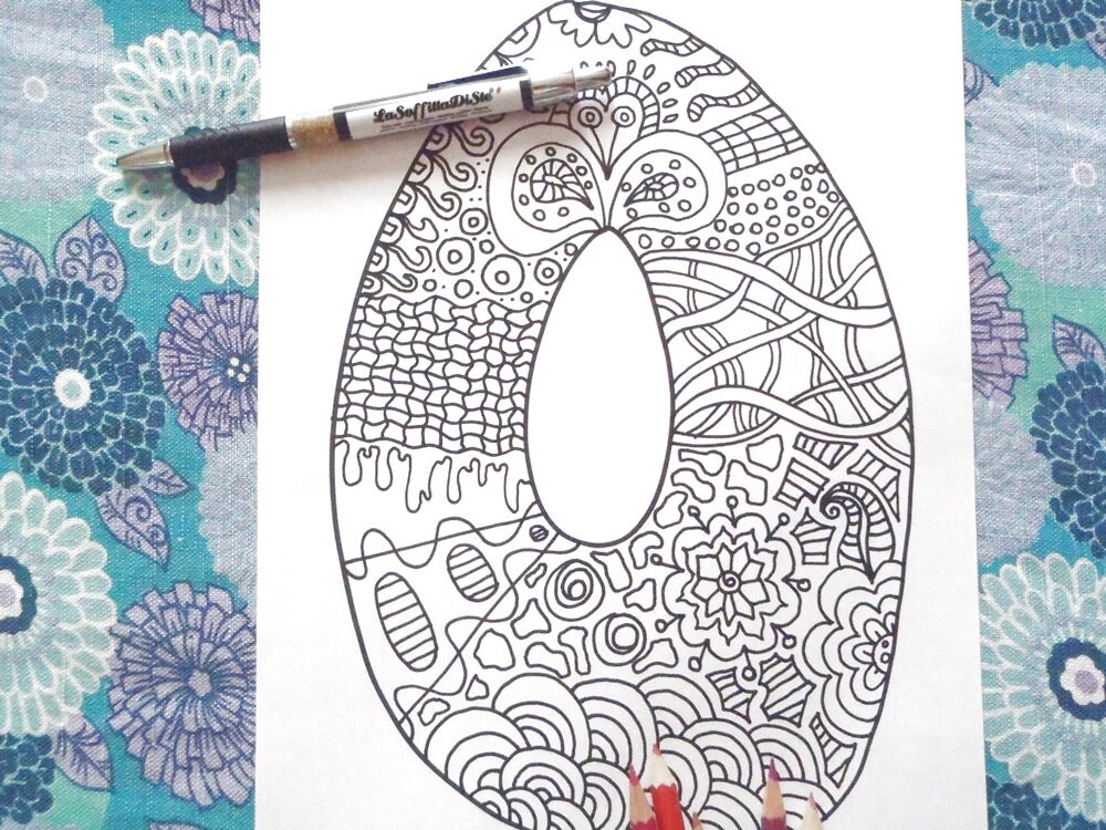 Numero 0 da colorare zero adulti bambini numeri contare cifre | Etsy Italia