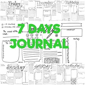 7 Days Journal Printable Starter Kit Daily Planner - Etsy