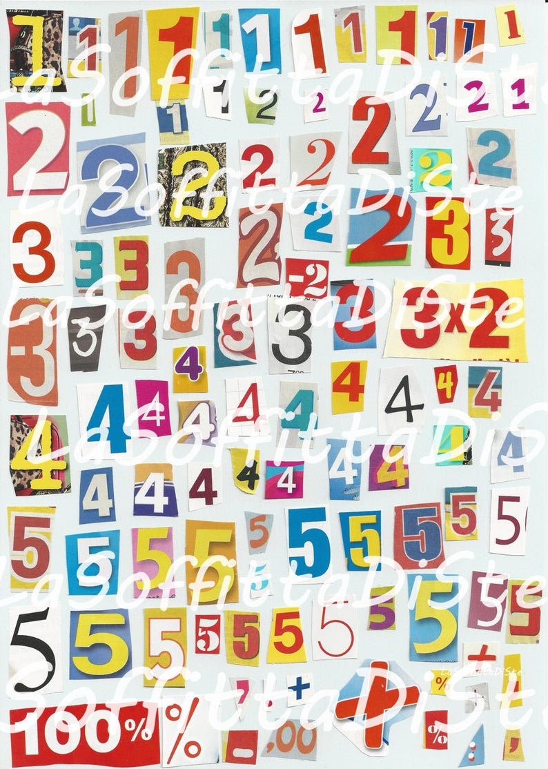 Numbers magazine letters instant download stickers planner | Etsy