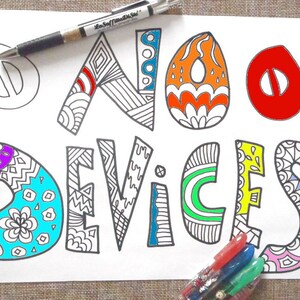 No devices da colorare bambini no smartphone no fotocamere no foto ...