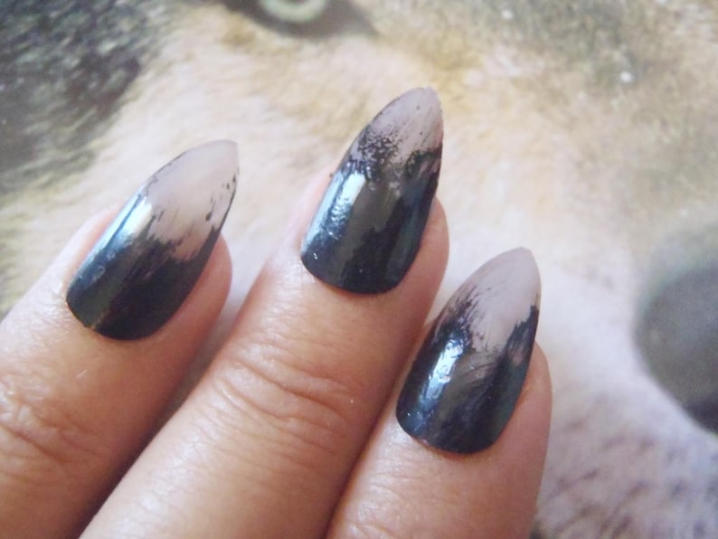 Werewolf Nails Halloween Witch Zombie | Etsy