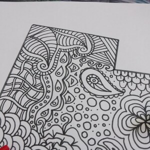 Utah Doodle Colouring Map Kids Adult Coloring Instant DOWNLOAD Tourist ...