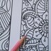 Bookmark Doodle Henna Coloring Tattoo Page Markers Printable - Etsy