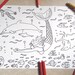 Mermaid Dolphins Kids Coloring Page Sea Fishes Download Colouring ...