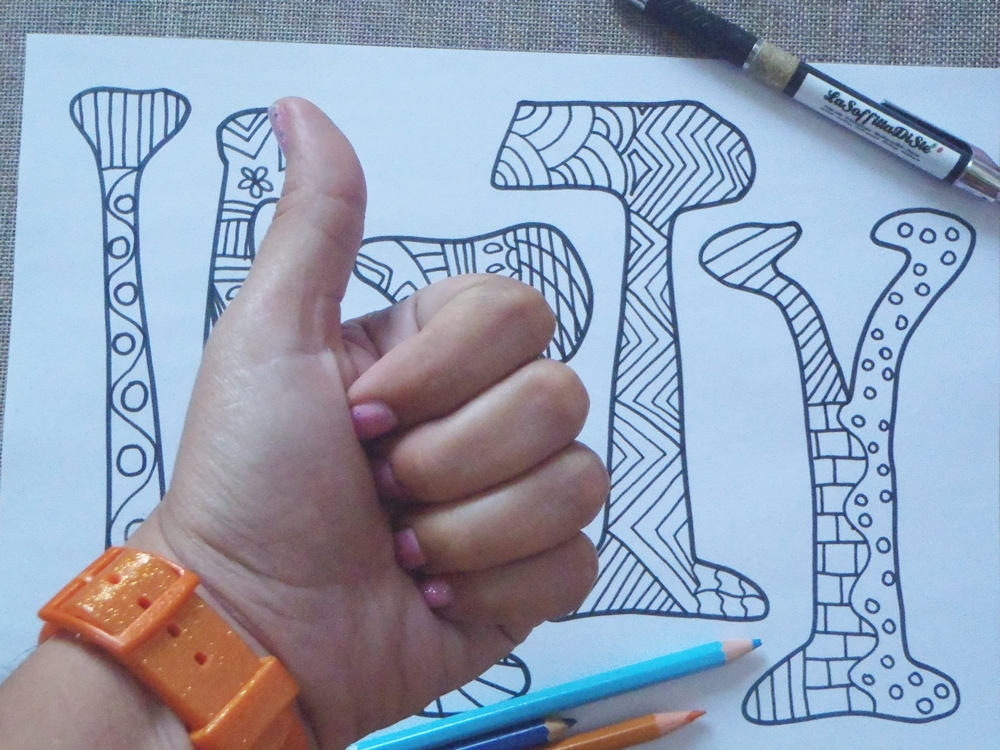 Lefty colouring page left handed left hander hand zentangle | Etsy