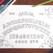 Ouija Board Coloring Weegee Adult Whimsical Halloween Gothic - Etsy