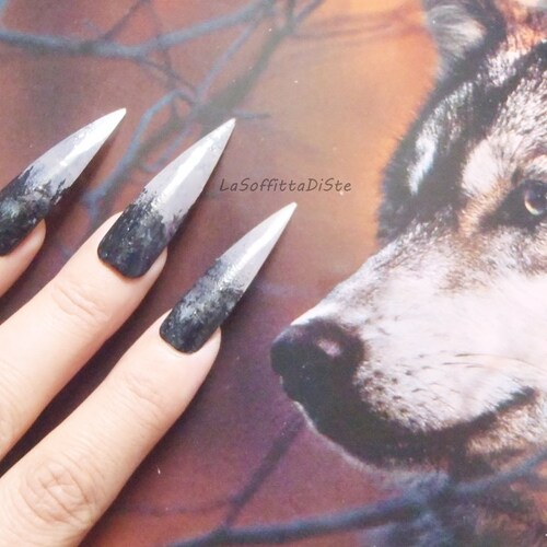 Werewolf Nails Witch Zombie Halloween Wolf - Etsy
