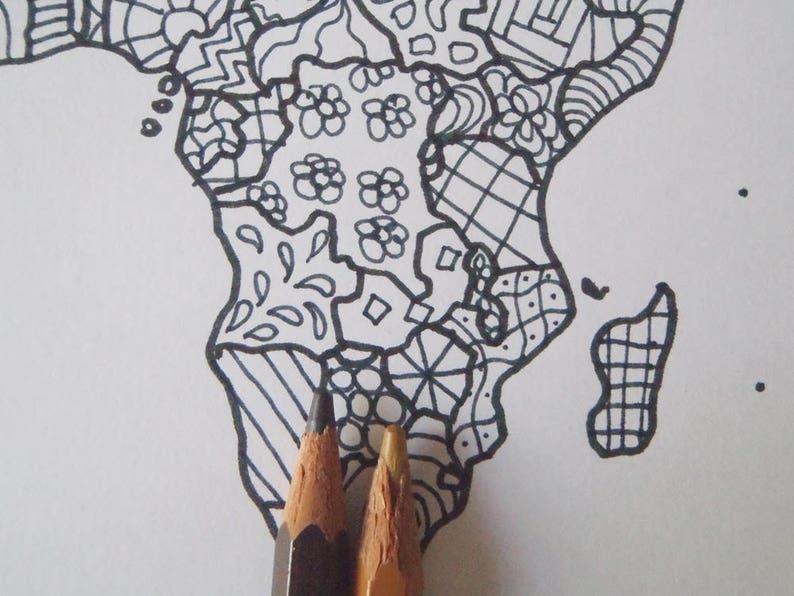 Coloring Map World Colouring Template Etsy Sales - Etsy