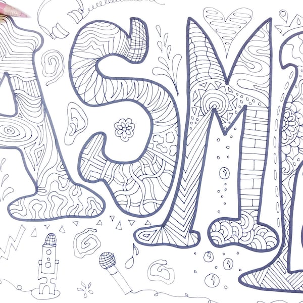 Sensory Coloring Pages - Etsy