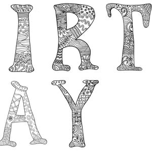 Happy Birthday Instant DOWNLOAD Coloring Letters Colouring Kids Adult ...