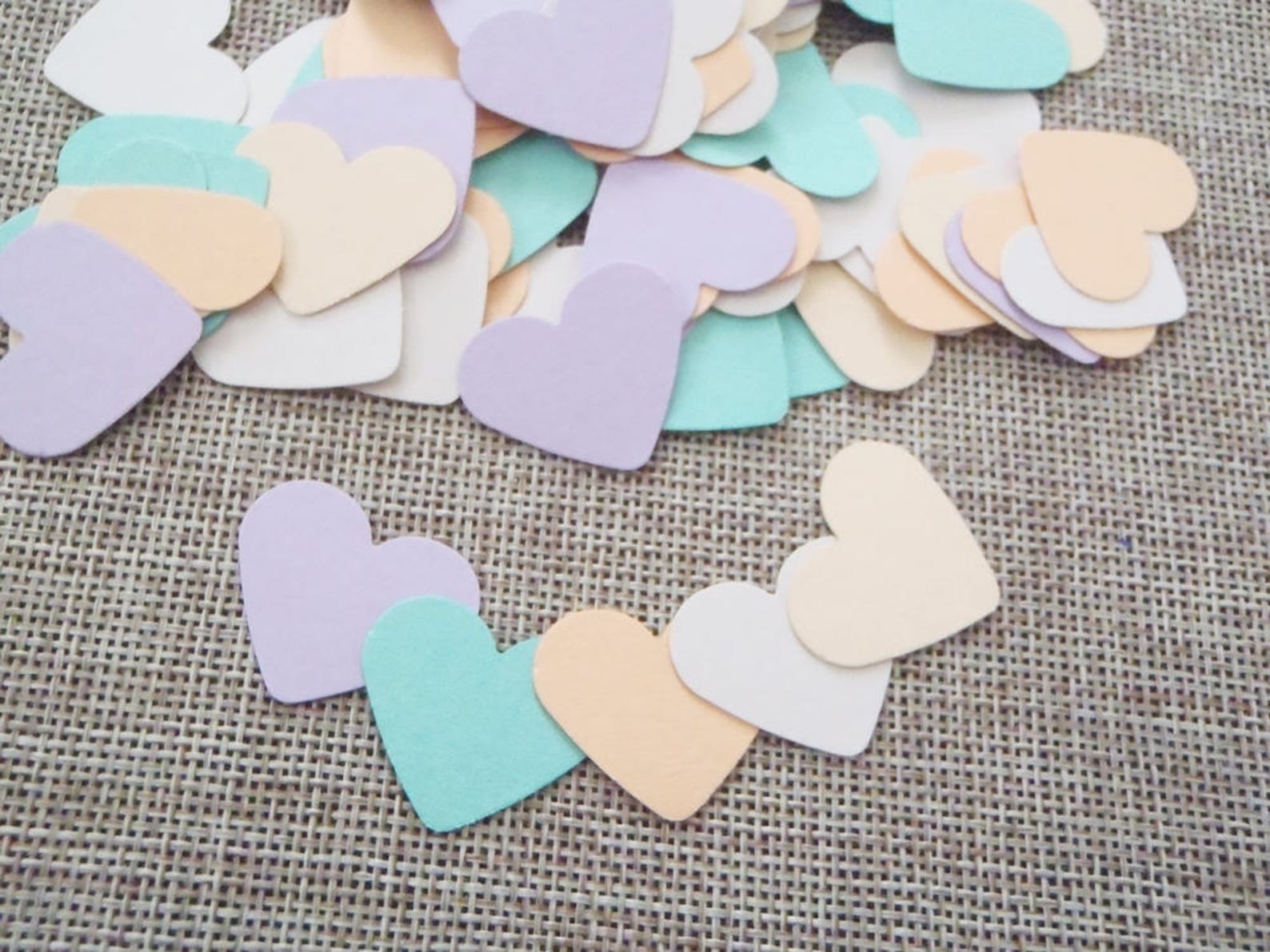 Pastel Colors Smash Book Heart Shape Confetti Wedding Table - Etsy