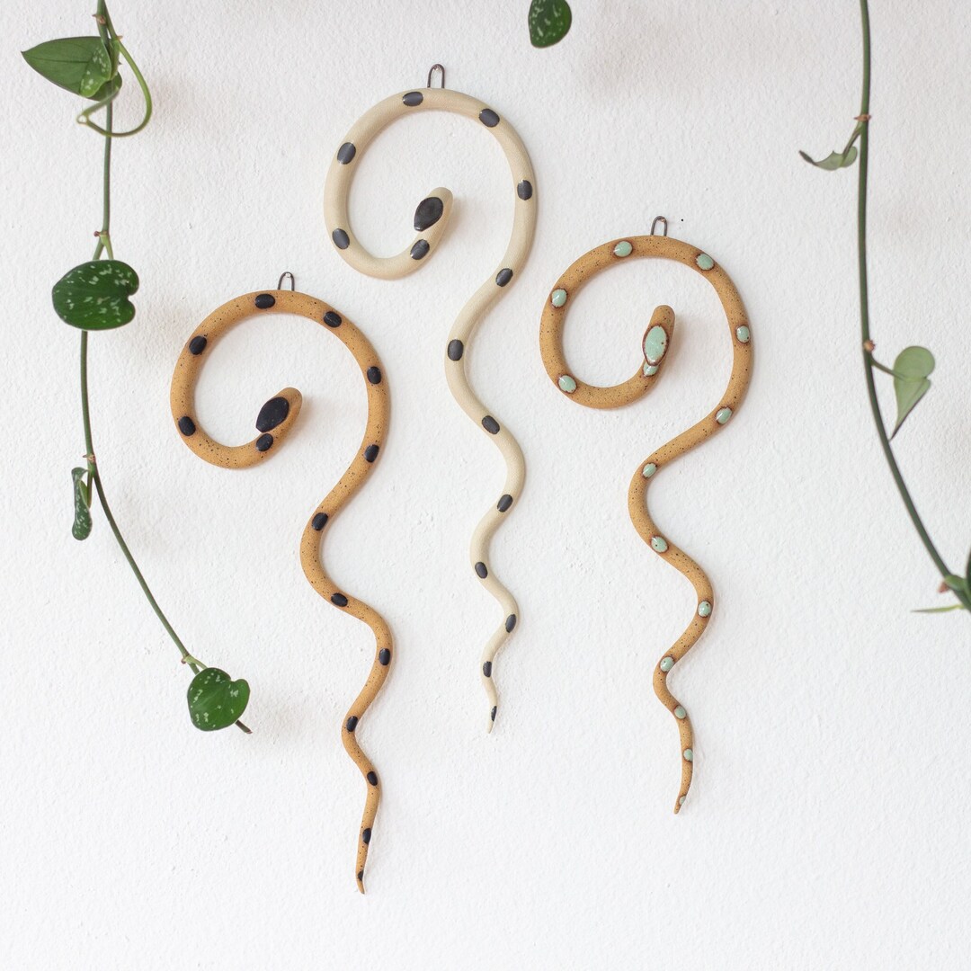 Ceramic Wall Snake Medium by Carter Rose - Etsy