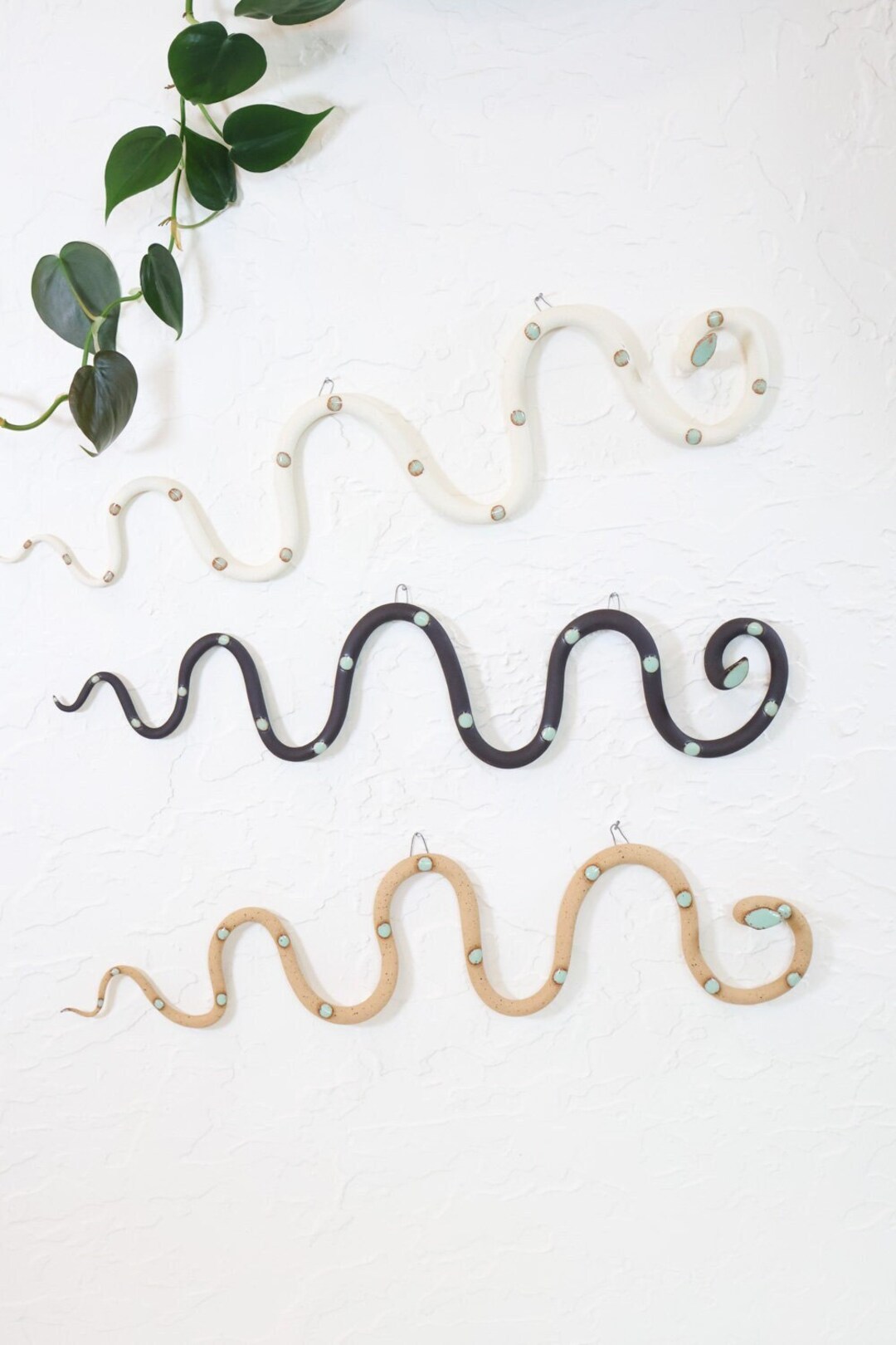 Ceramic Wall Snake by Carter + Rose, Horizontal - Etsy