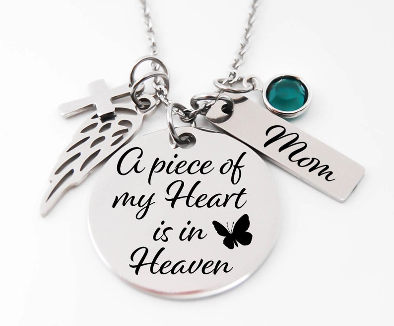 Memorial, Memorial Necklace - A Piece of My Heart is in Heaven ...