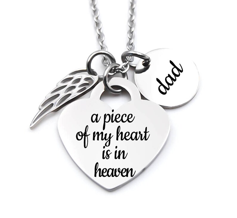 Memorial, Memorial Necklace - A Piece of My Heart is in Heaven ...