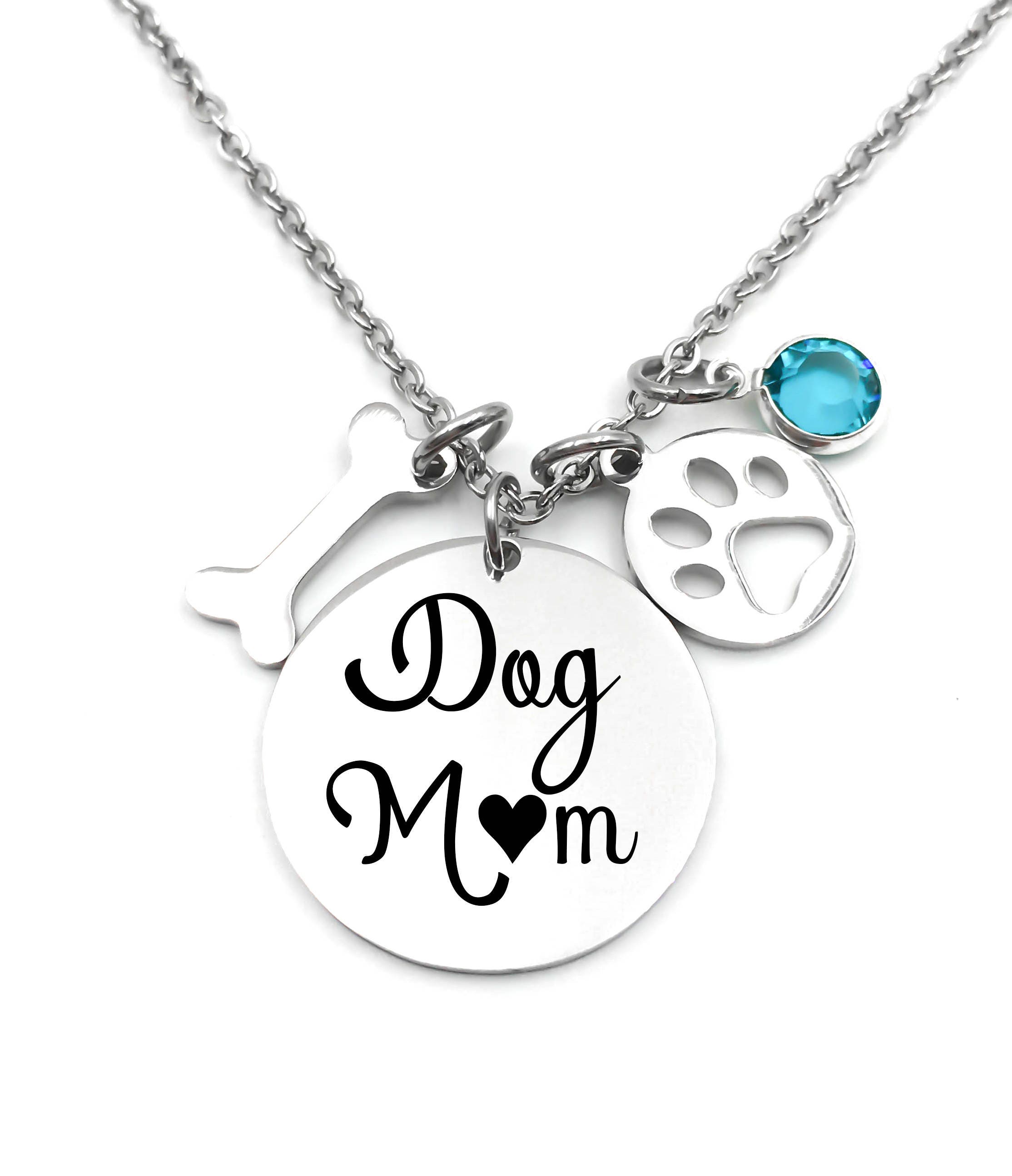 Dog Mom Necklace - Pet Jewelry - Dog Mom - Cat Mom - Mother's Day Gift ...