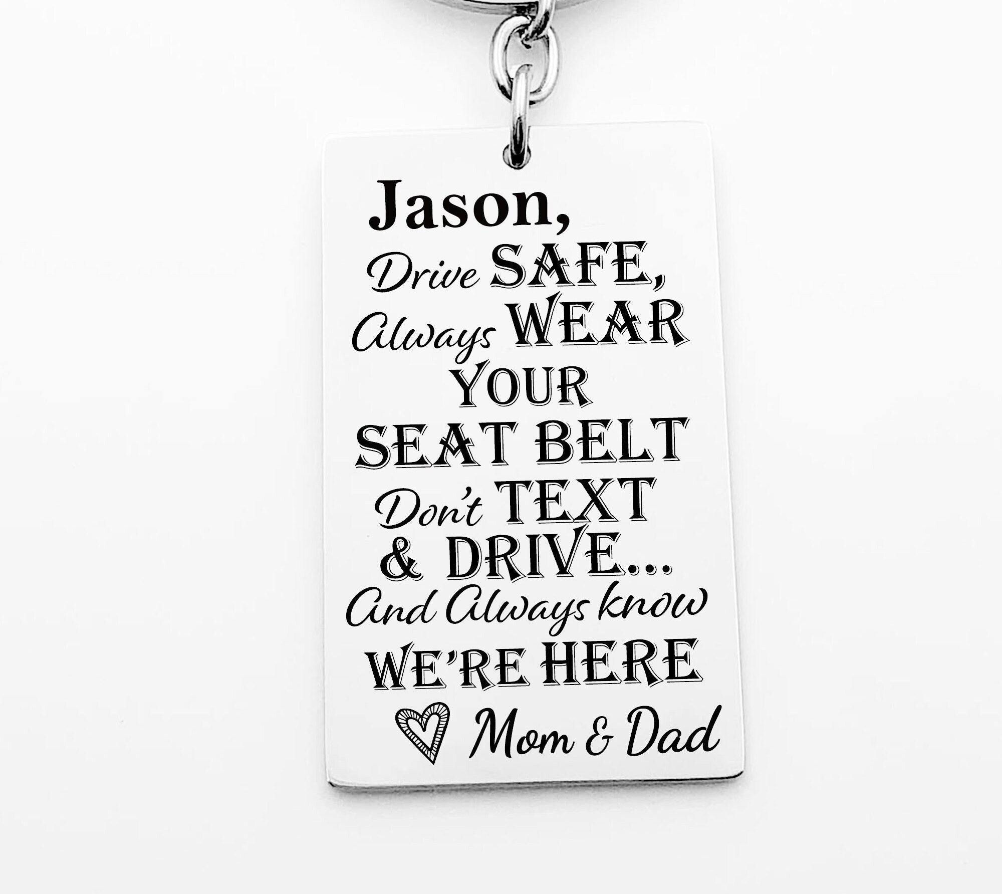 New Driver-customized-key Chain Drive Safe Wear Your | Etsy