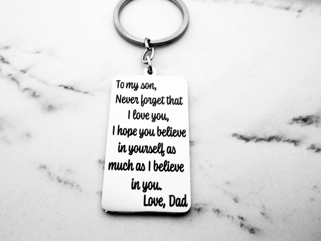 Keychain for Son-from Mom or Dad-quality Key Chain-personalized-gift ...