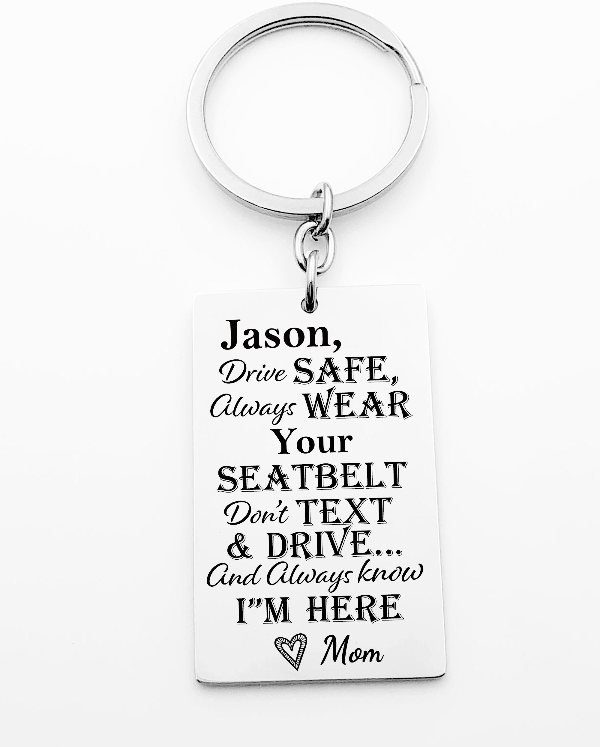 New Driver-customized-key Chain, Drive Safe, Wear Your Seatbelt-gift ...