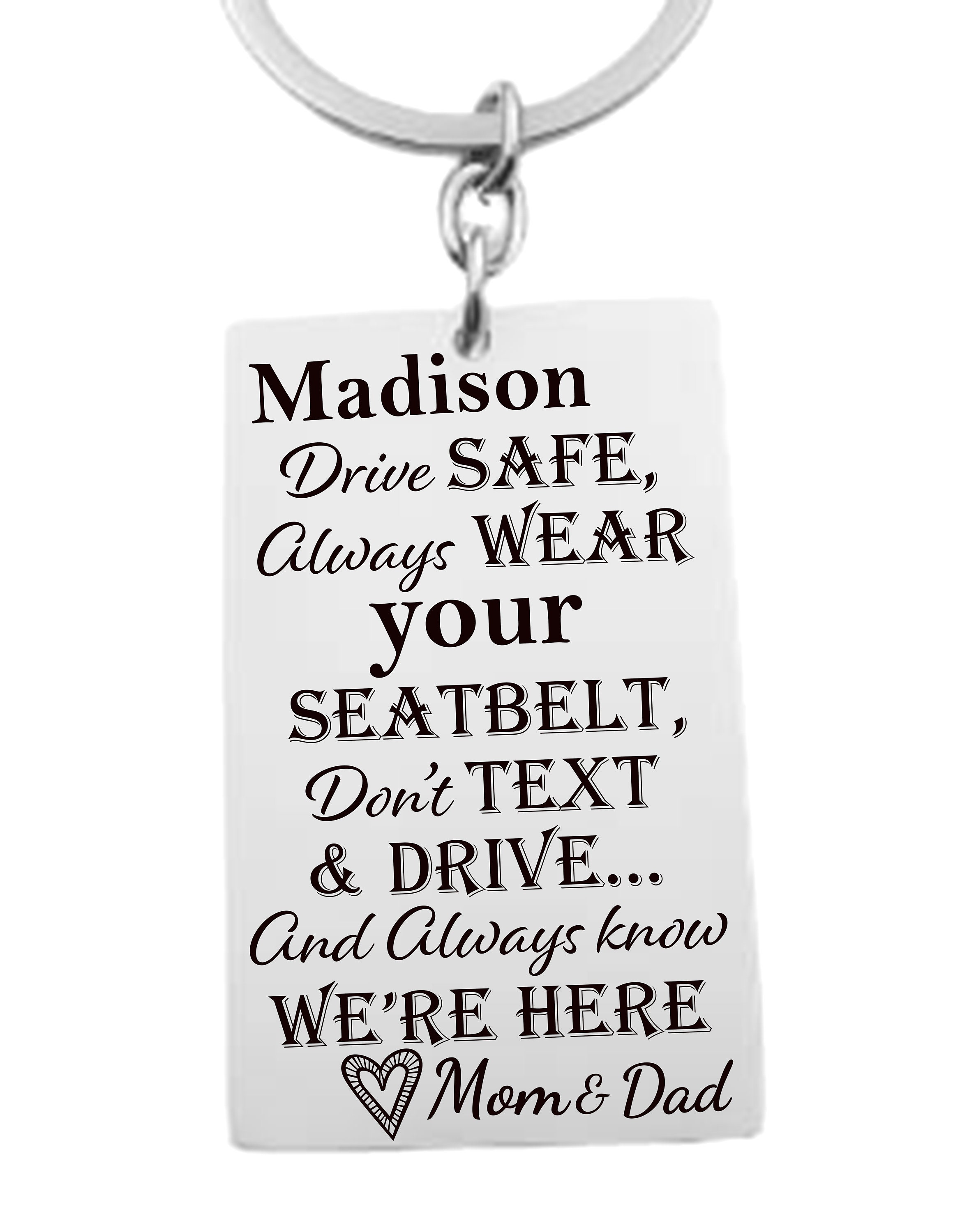 New Driver-customized-key Chain Drive Safe Wear Your - Etsy
