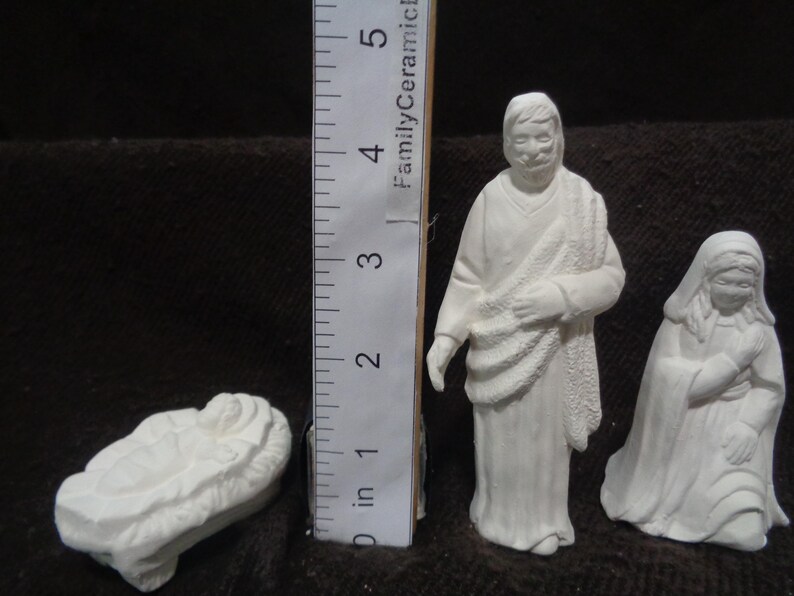 13 Piece Ceramic Bisque Medium Ceramichrome Nativity Set (includes ...